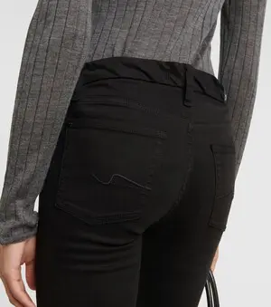 7 For All Mankind High-rise Straight Jeans In Rinsed