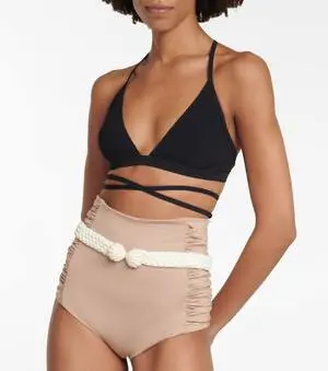 Johanna Ortiz High-rise Belted Bikini Bottoms
