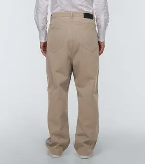 AMI Paris Alex Fit Straight Cotton Gabardine Pants