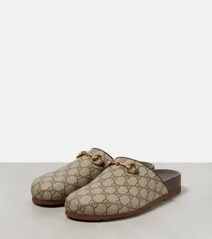 Gucci Gg Supreme Horsebit Mules