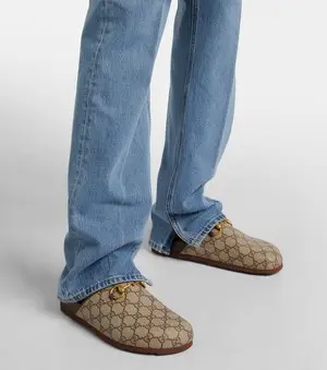 Gucci Gg Supreme Horsebit Mules