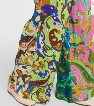 ALEMAIS Yvette High-rise Wide-leg Linen Pants - Multicoloured