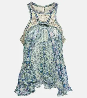 Isabel Marant Étoile Onyale" Printed Silk Chiffon Top - Multicoloured
