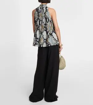 Proenza Schouler Printed High-neck Top