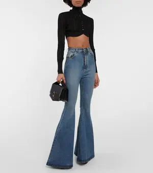 Alaïa Ribbed-knit Cropped Cardigan