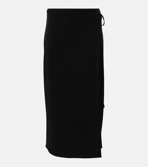 Vince Jersey Wrap Midi Skirt