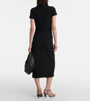 Vince Jersey Wrap Midi Skirt