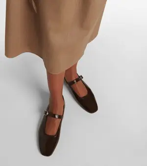 Le Monde Beryl Patent Leather Mary Jane Pumps - Brown