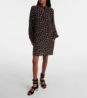 Chloé Floral Silk Chiffon Minidress