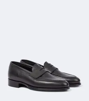 George Cleverley Bradley Ii Leather Penny Loafers - Black
