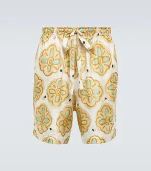 Commas Printed Silk Shorts - Multicoloured