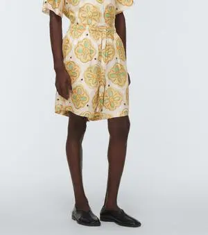 Commas Printed Silk Shorts - Multicoloured