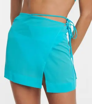NENSI DOJAKA Asymmetric Wrap Miniskirt - Blue