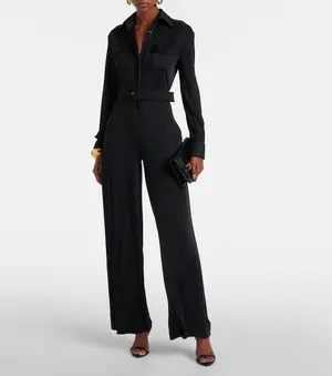 TOM FORD Belted Jersey Jumpsuit