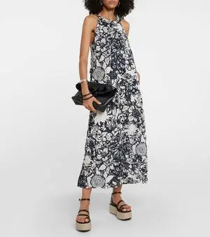 Velvet By Graham & Spencer Penelope Printed Cotton Maxi Dress