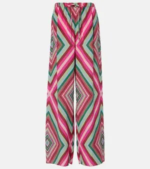 Valentino Garavani Printed Silk Palazzo Trousers - Multicoloured