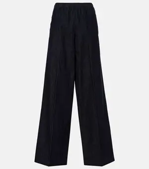 Vince Low-rise Cotton Twill Wide-leg Trousers