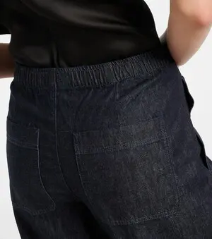 Vince Low-rise Cotton Twill Wide-leg Trousers