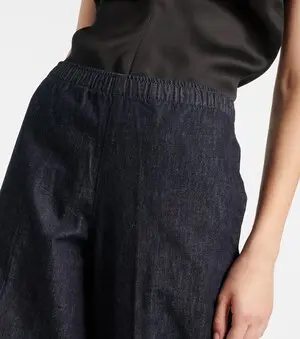 Vince Low-rise Cotton Twill Wide-leg Trousers