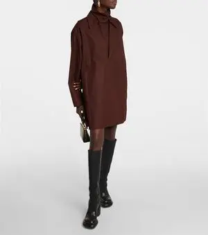 JIL SANDER Layered Cotton Mini Dress