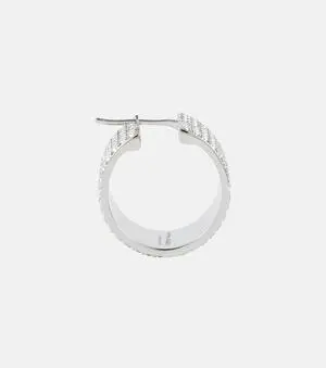 Amina Muaddi Embellished Crystal Hoop Earrings