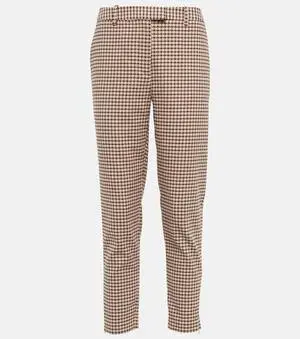 Altuzarra Henri Gingham Mid-rise Slim Pants