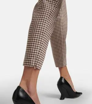 Altuzarra Henri Gingham Mid-rise Slim Pants
