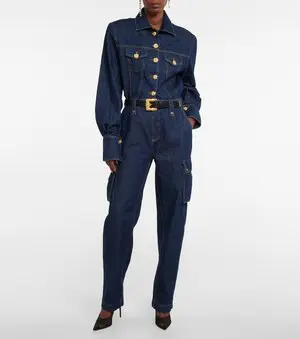 Magda Butrym Navy Straight Leg Cargo Jeans
