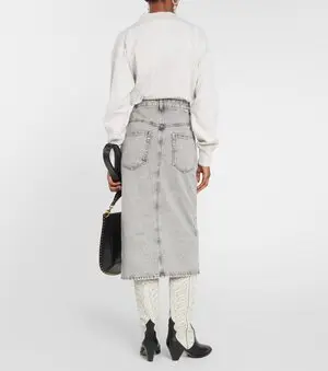MARANT ETOILE Vandy Denim Midi Skirt