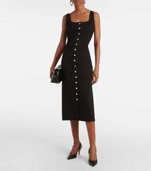 Staud Domani Midi Dress In Ivory Glow
