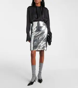 Magda Butrym Sequin Midi Skirt