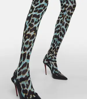Alex Perry Cadie Leopard-print Tights
