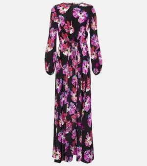 Diane Von Furstenberg Sydney Printed Silk-blend Maxi Dress