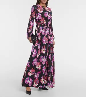 Diane Von Furstenberg Sydney Printed Silk-blend Maxi Dress