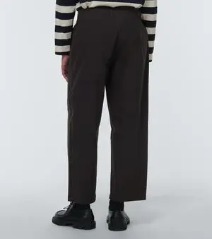 ADISH Embroidered Cotton Pants - Black