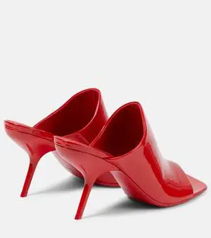 FERRAGAMO Era Patent Leather Mules - Red