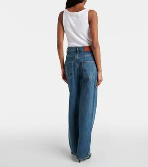 Wardrobe.NYC High-rise Straight Leg Jeans