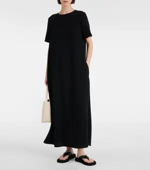 THE ROW Ginza Leather And Suede Sandals - Black