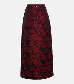 GANNI Floral Jacquard Maxi Skirt - Multicoloured