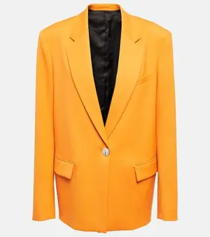 Attico Bianca Wool-blend Blazer - Orange
