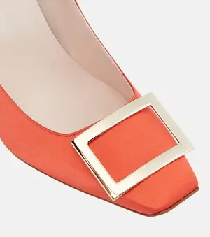 ROGER VIVIER Trompette Satin Pumps - Orange