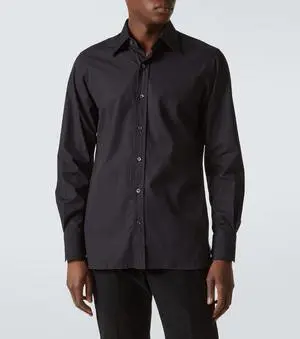 TOM FORD Cotton Poplin Tuxedo Shirt