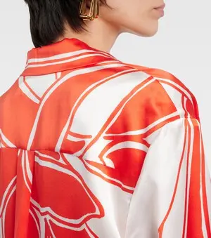 SIR. Ramona Printed Silk Satin Shirt