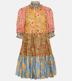Zimmermann Junie Floral Cotton Mini Dress - Multicoloured