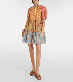 Zimmermann Junie Floral Cotton Mini Dress