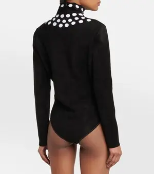 Alaïa Jacquard Velvet Chenille Bodysuit