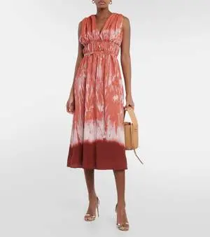 Altuzarra Fiona Ruched Midi Dress
