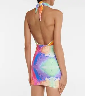 REINA OLGA Geraldina Tie-dye Miniskirt