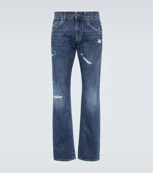 Dolce & Gabbana Distressed Straight Jeans