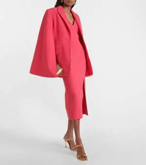 Safiyaa Hadley Caped Blazer In Dahlia